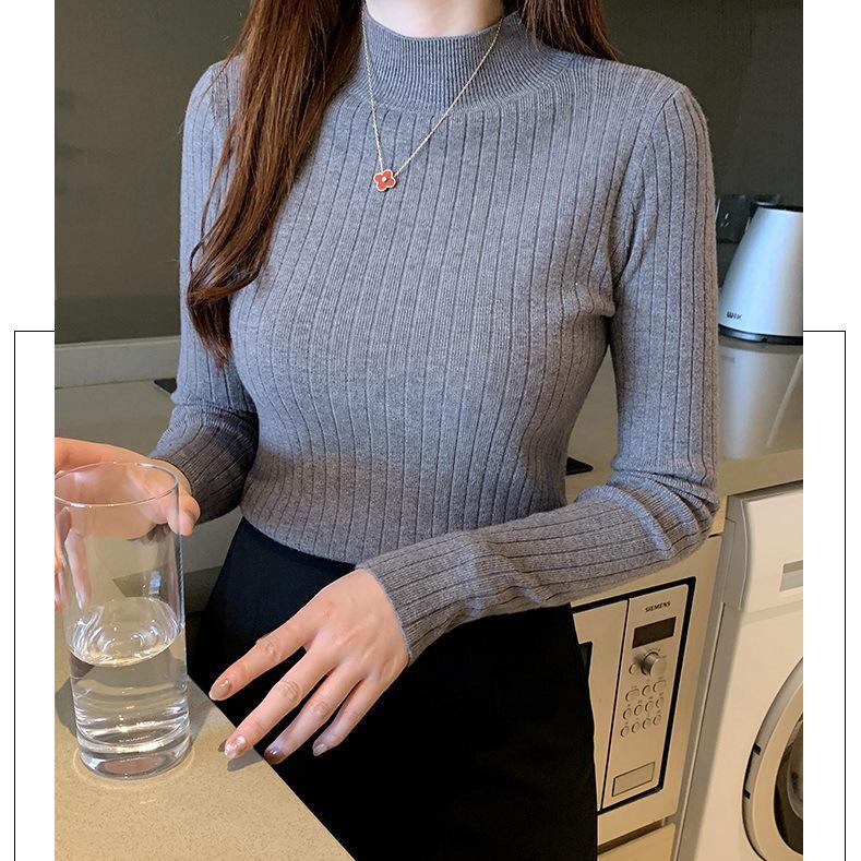 Jual Turtleneck Knit Lengan Panjang import | A710 | Atasan inner Korean Style Fashion Wanita ...