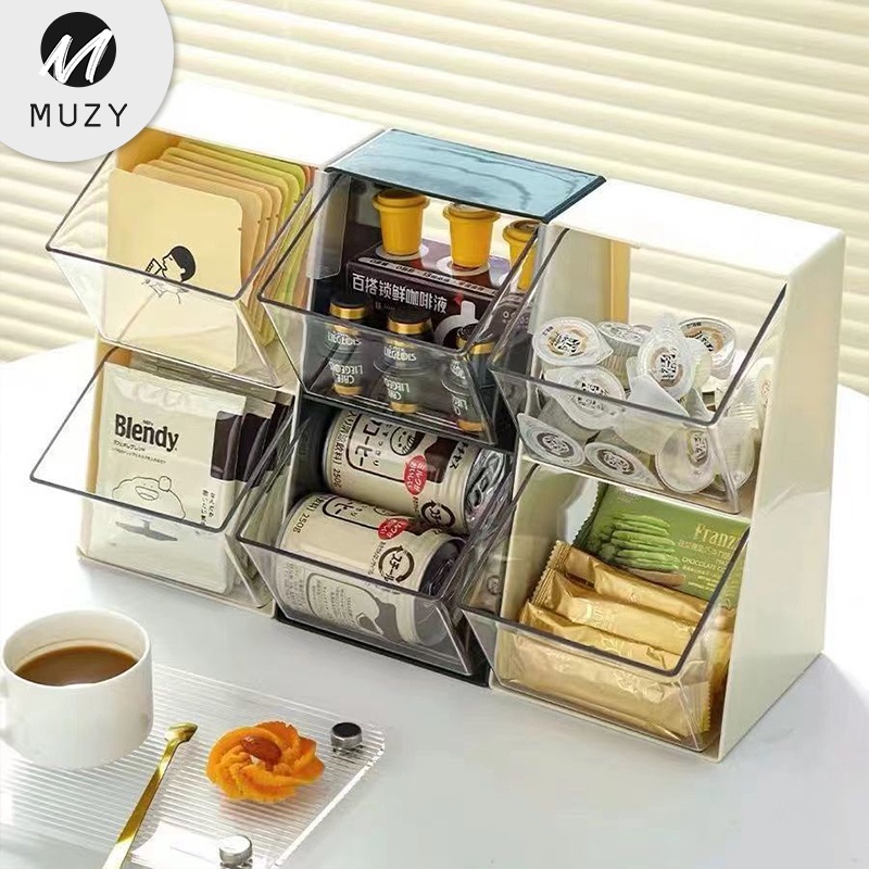 Jual MUZY Rak Meja Kerja Minimalis Rak Transparan Lipat Kotak Laci Mini ...