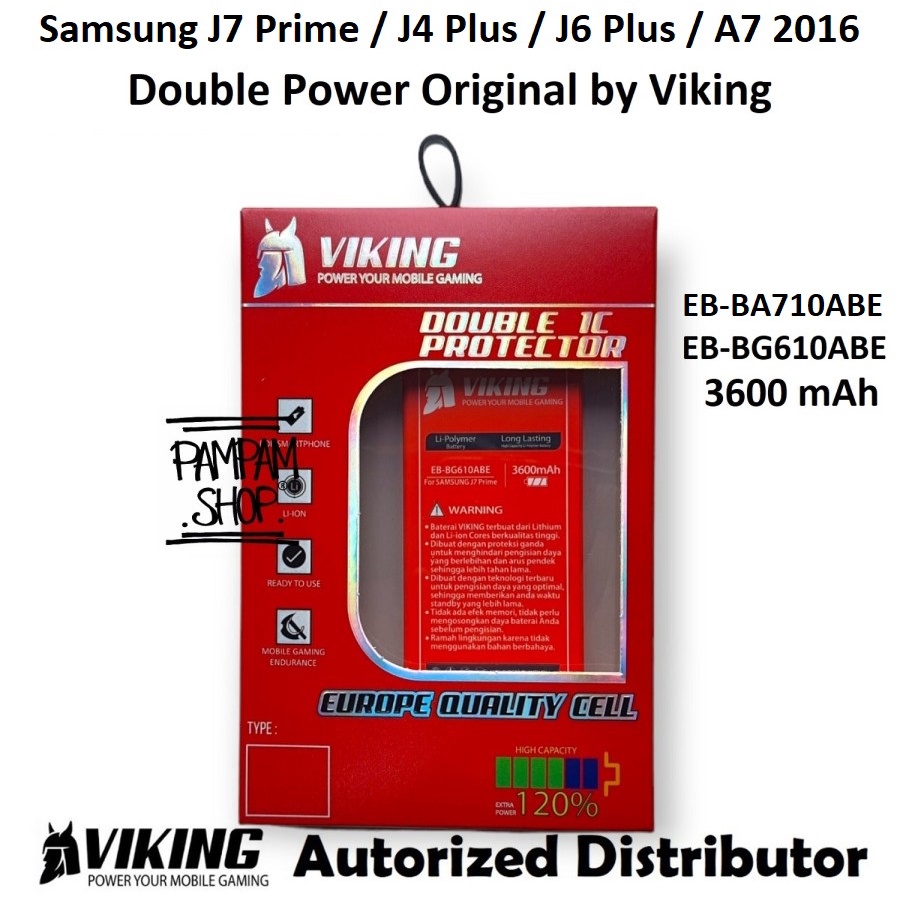 Jual Baterai VIKING Double Power Original Samsung Galaxy J7 Prime G610 ...