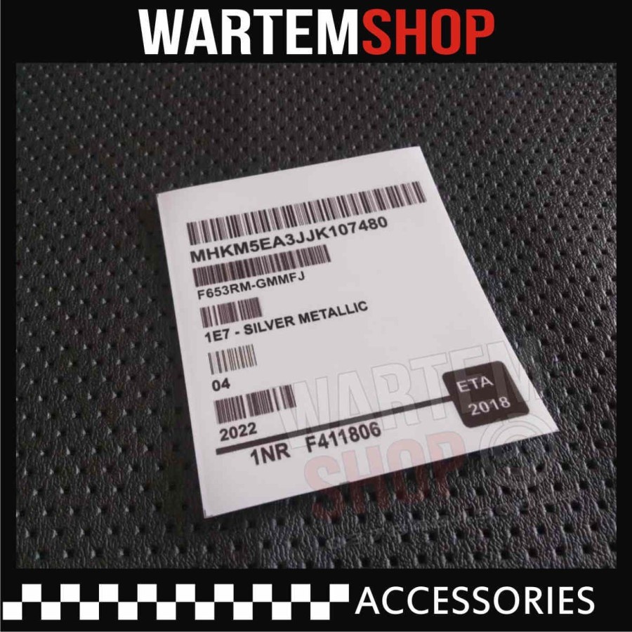 Jual STICKER BARCODE TOYOTA 2018 SILVER METALIC | Shopee Indonesia