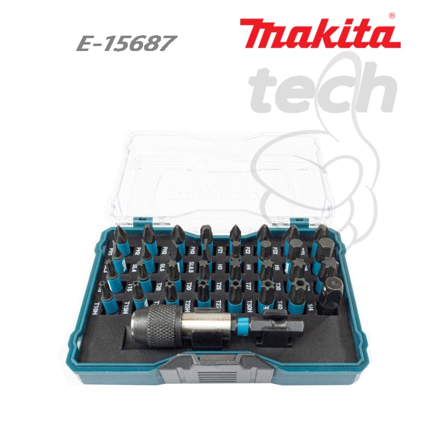 Jual Mata Obeng Set Screwdriver Bits Black Impact Makita E-15687 ...