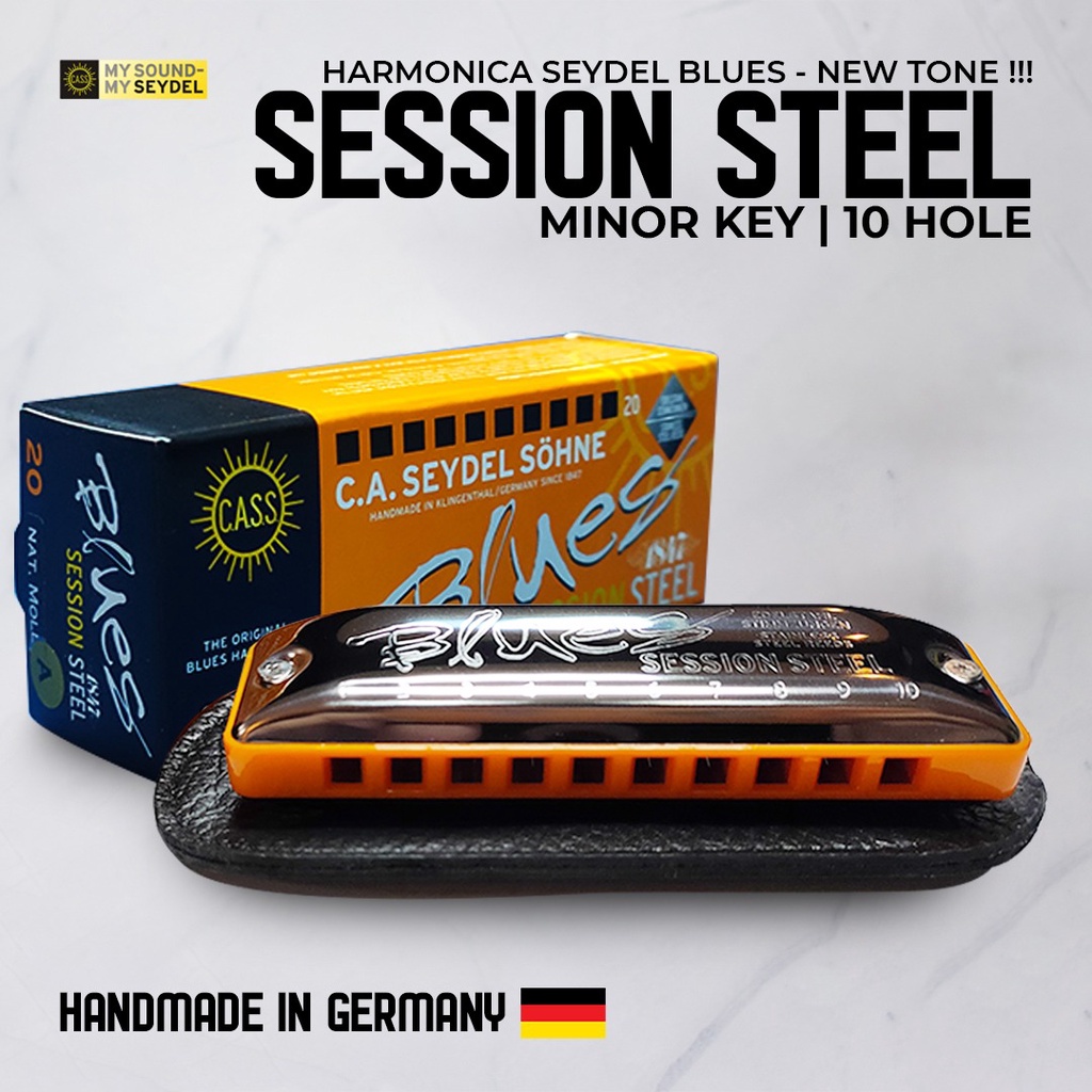 Jual Harmonica Harmonika Seydel Blues Session Steel Natural Minor 10313 ...