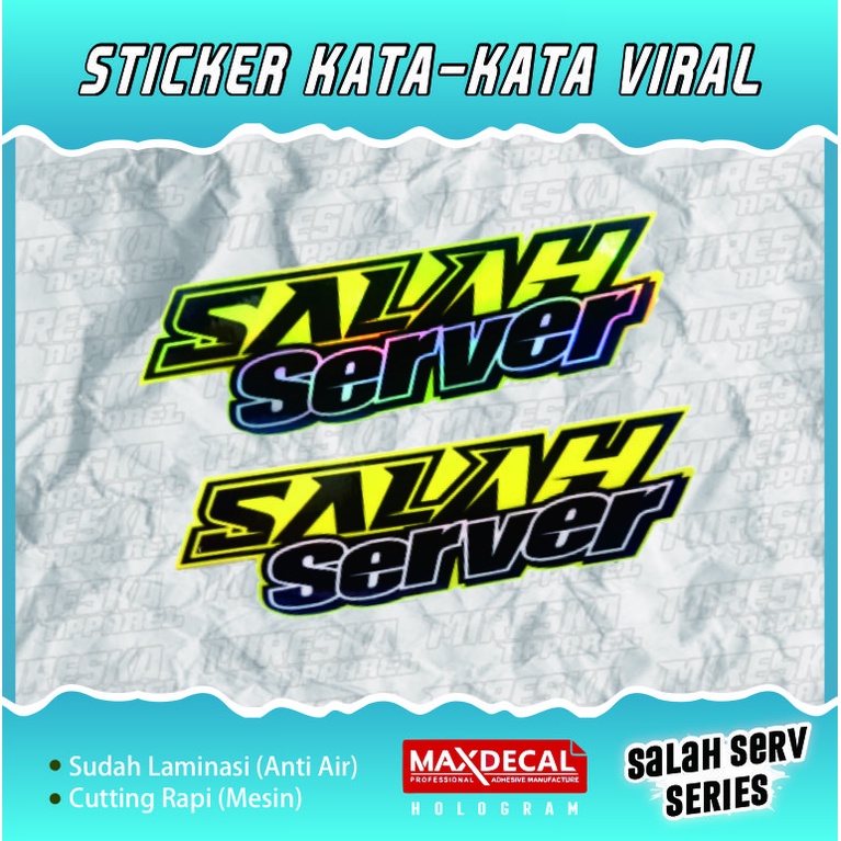 Jual TERLARIS!!! STICKER SALAH SERVER ESTETIK VIRAL | STIKER HELM MOTOR ...
