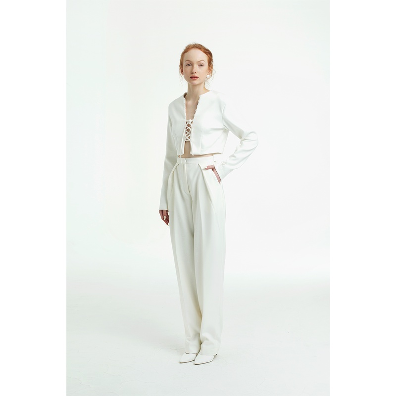 Jual DAY AND NIGHT - White Louise Flipped Pants | Shopee Indonesia