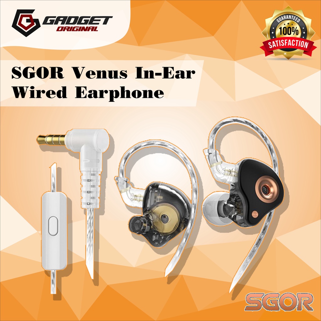 Jual SGOR VENUS HiFi In Ear Earphone with Mic - Hitam | Shopee Indonesia