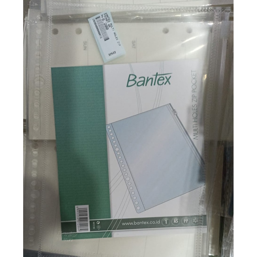 Jual BANTEX MULTIHOLES ZIP POCKET A5 | Shopee Indonesia