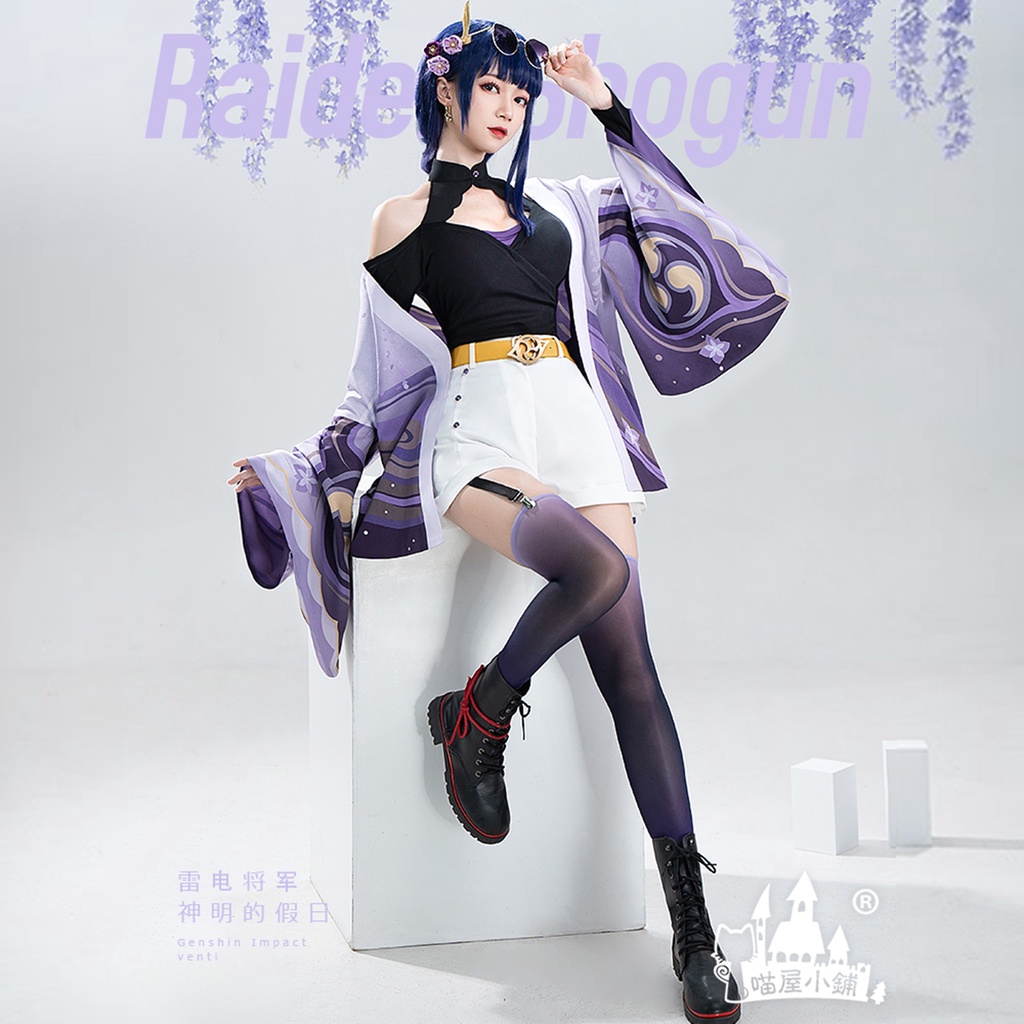 Jual Miaowucos - Raiden Shogun Casual - Costume Raiden Shogun - Genshin ...