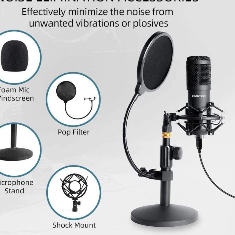 Jual Star Seller SOUNDTECH USB Condenser Microphone Stand Table for PC ...
