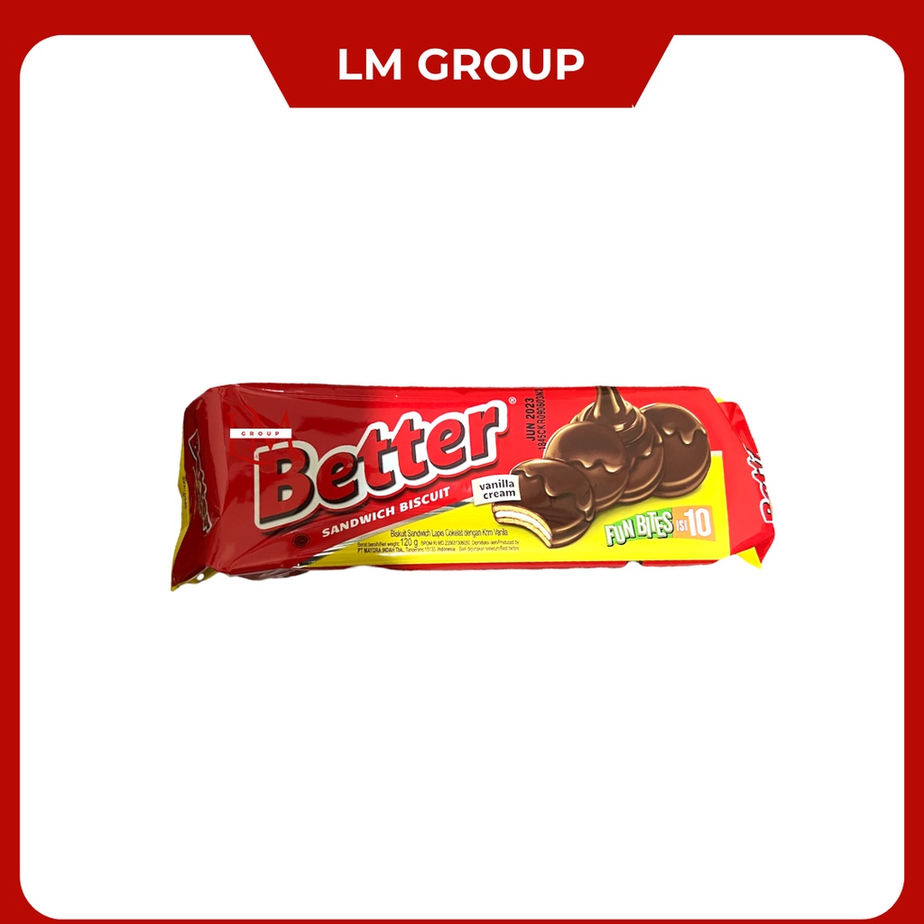 Jual Better FunBites Biskuit Cokelat 1 Box Isi 10 pcs 120gr | Shopee ...