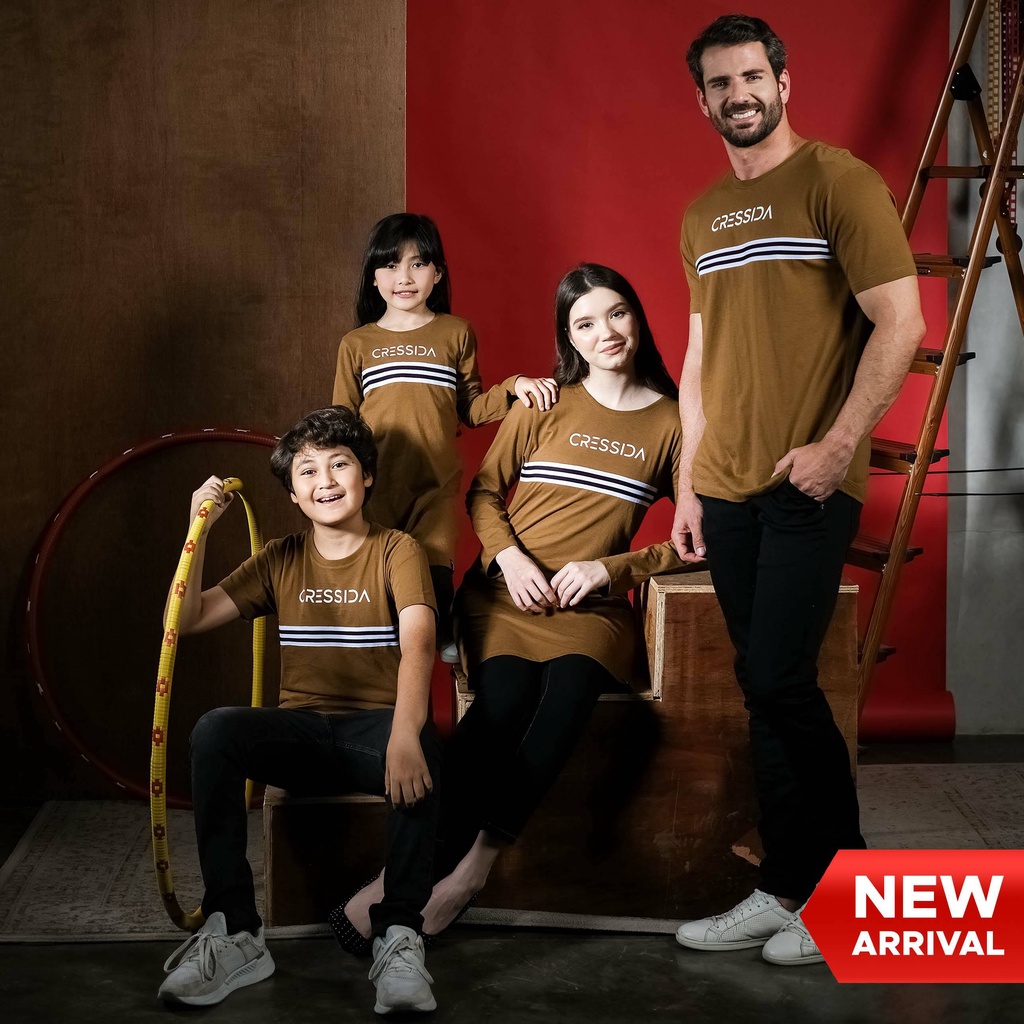 Jual Cressida Kemeja Set Couple Family Brown - HR040C | Shopee Indonesia