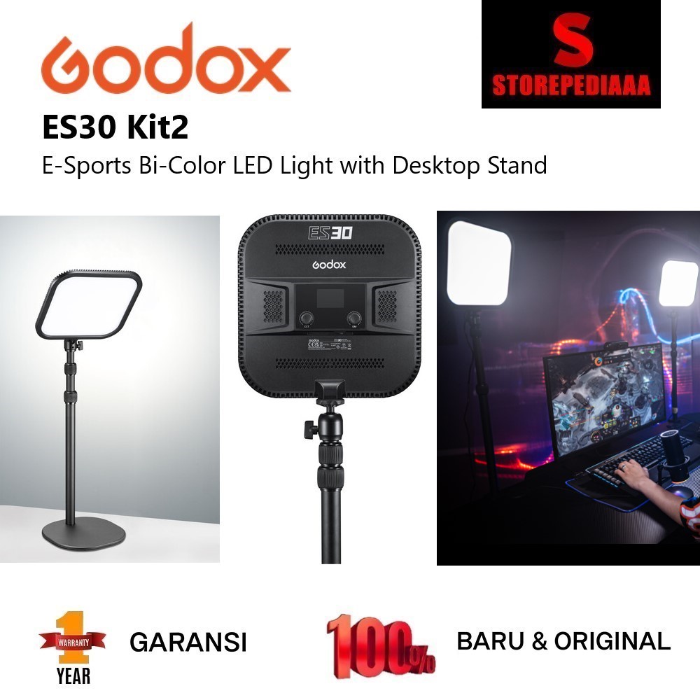 Jual Godox ES30 Kit2 E-Sports Bi-Color LED Light with Telescopic ...