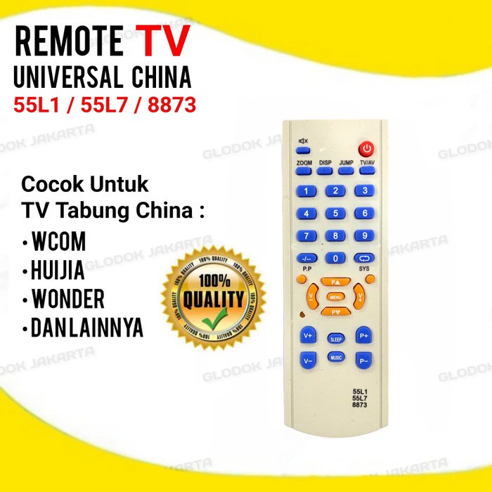 Jual Remote TV Remot TV Tabung Multi Universal China 55L1 | Shopee Indonesia