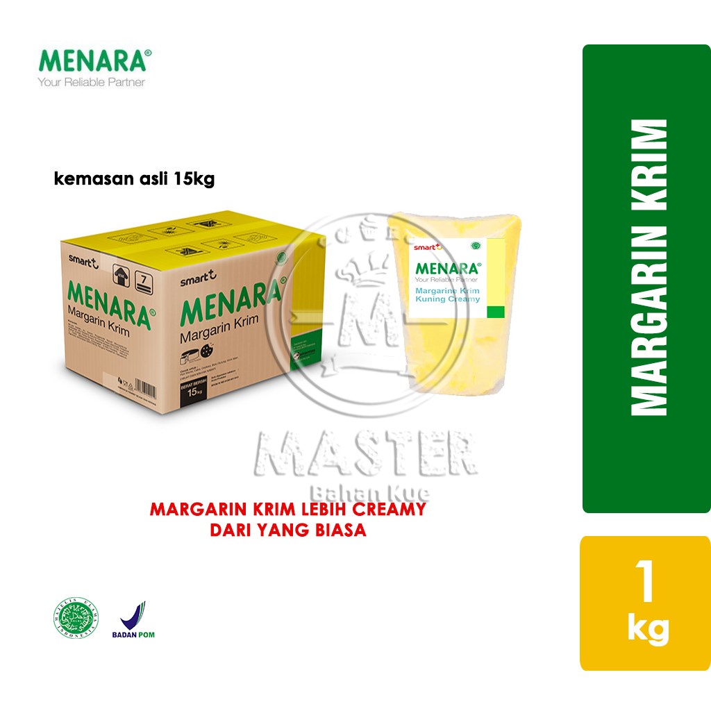 Jual Margarin Krim MENARA Kuning Creamy Margarine [1 kg] | Shopee Indonesia