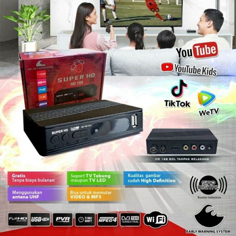 Jual SET TOP BOX SIARAN TV DIGITAL SUPER HD 168 BERLABEL KOMINFO SNI ...