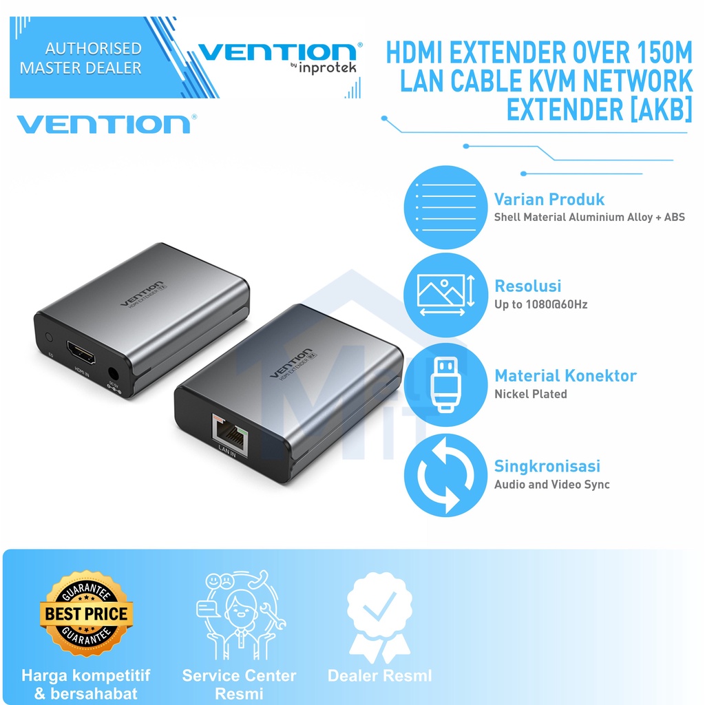 Jual Vention HDMI Extender over LAN Cable RJ45 HDMI KVM 150M Full HD ...