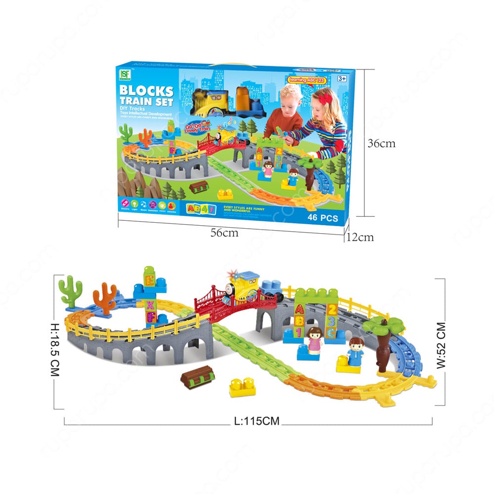 Jual Bricks Kingdom Train Set DIY Tracks with Light and Sounds | Shopee ...