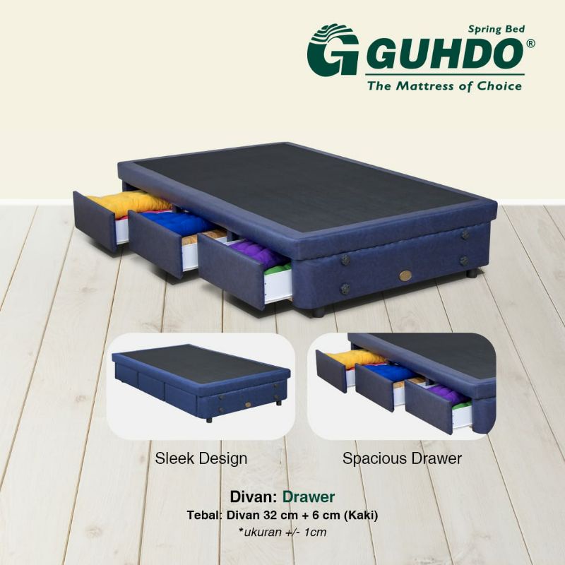 Jual Tempat Tidur/Ranjang/Divan Drawer GUHDO 3 LACI Molek Furniture | Shopee Indonesia