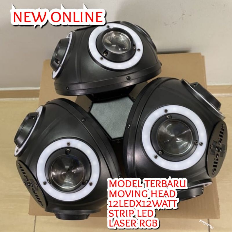 Jual MOVING HEAD 3 BALL/LED STRIP/LASER RGB | Shopee Indonesia