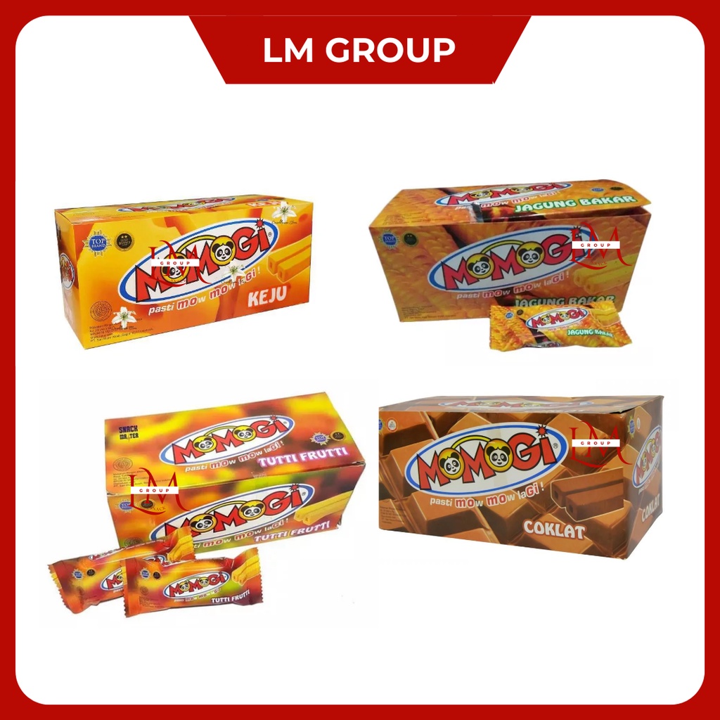 Jual MOMOGI Stick Ekstrudat Coklat/Jagung Bakar/Keju/Tutti Fruti Isi 20pcs @5gr Cemilan LM Snack ...