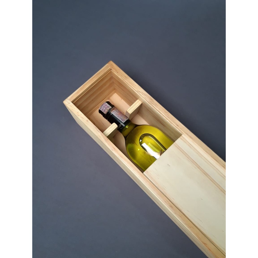 Jual Wooden Wine Box Kayu Kotak Kayu Jati Belanda Botol Wine Tutup Kayu ...