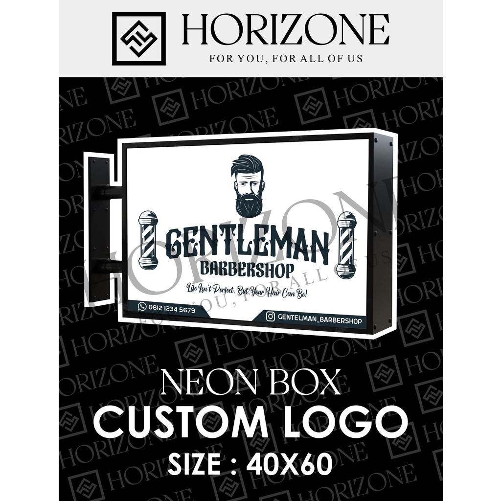 Jual NEON BOX CUSTOM LOGO 50CM X 40CM | Shopee Indonesia