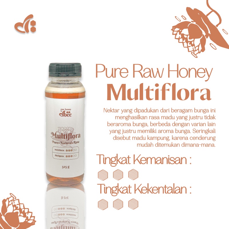 Jual Raw Honey by dBee - Nektar MULTIFLORA 325gr (250 ml) - Madu Mentah ...