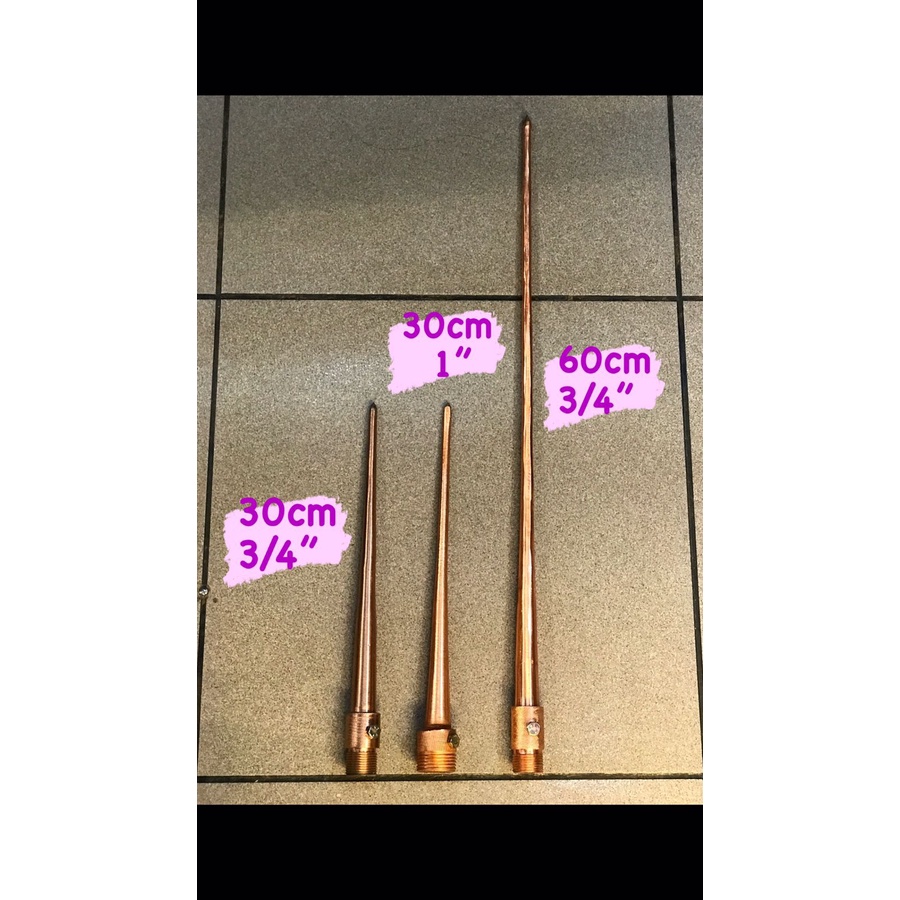 Jual Tombak Anti Petir / Splitzen / Lightning Rod Tembaga 30cm 1 ...