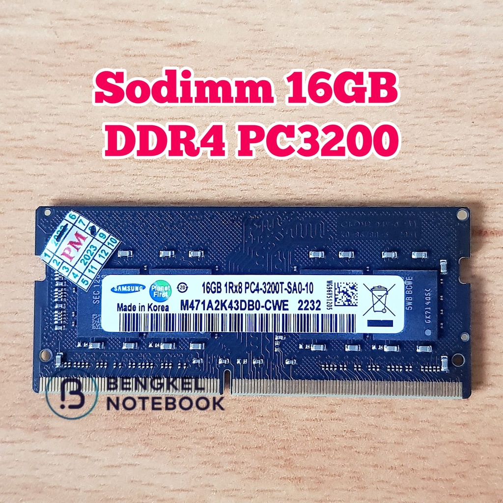 Jual SODIMM RAM Memory Laptop 16Gb DDR4 3200Mhz PC25600 Samsung ...