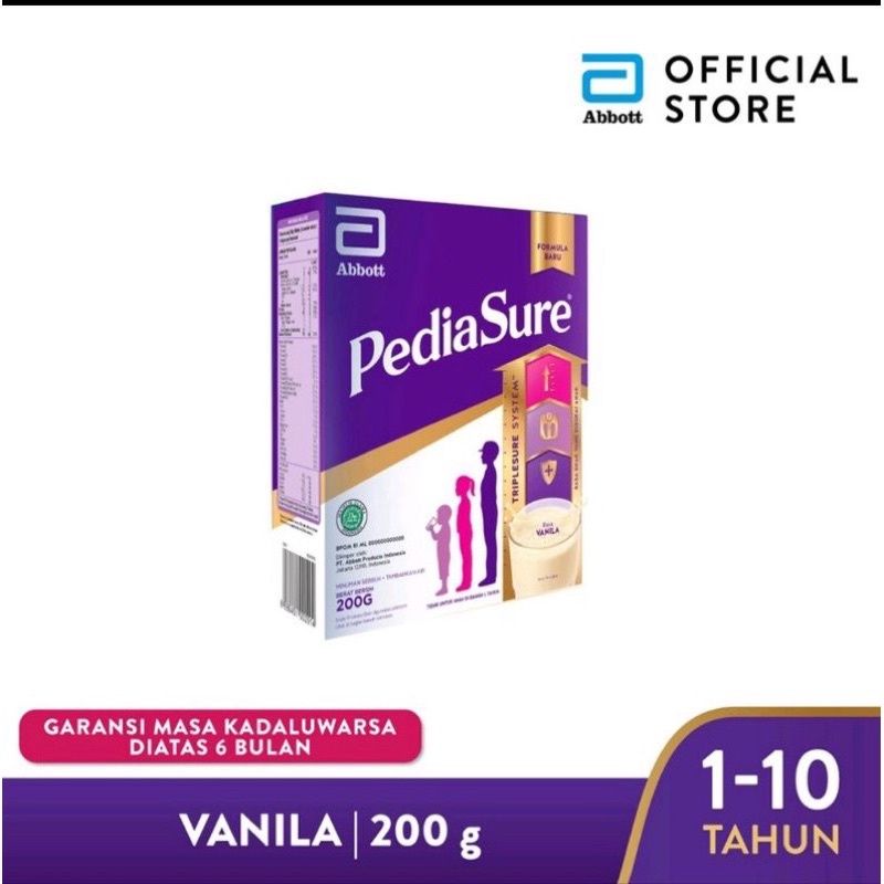 Jual Pediasure Triplesure Vanilla/Madu 200gr | Susu Formula Anak 1-10 Tahun | Shopee Indonesia