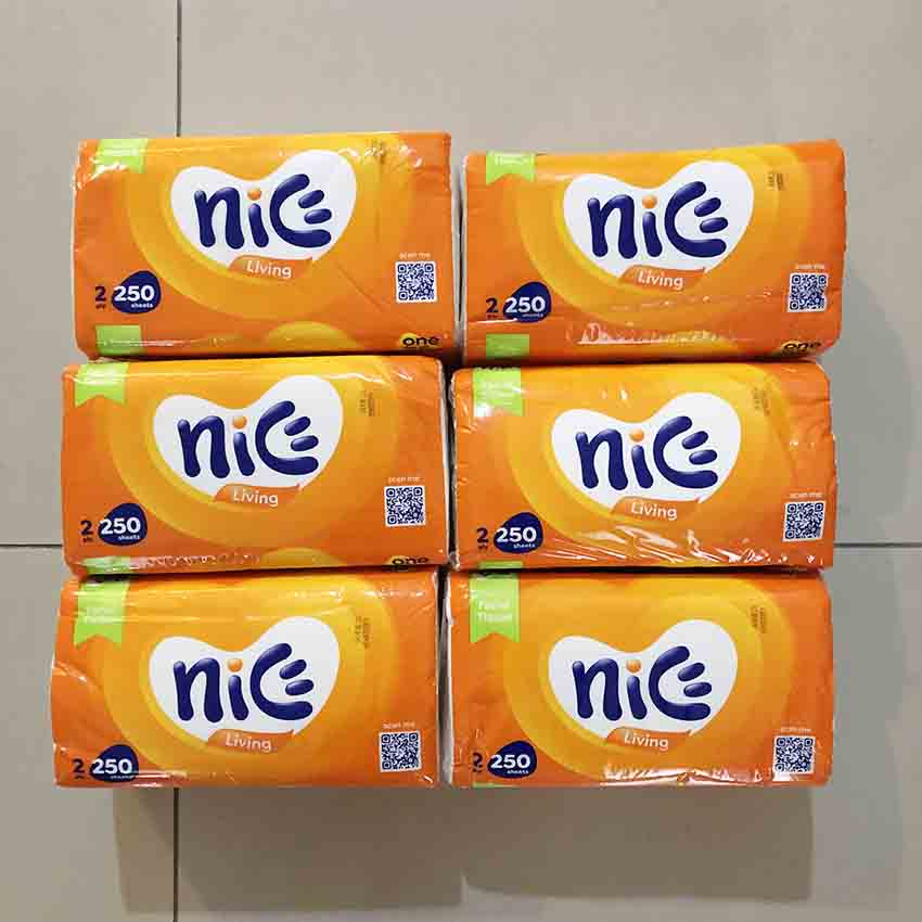 Jual Tissue Nice 250 / 500 Sheet (Paket Hemat isi 6 pcs ) | Shopee ...