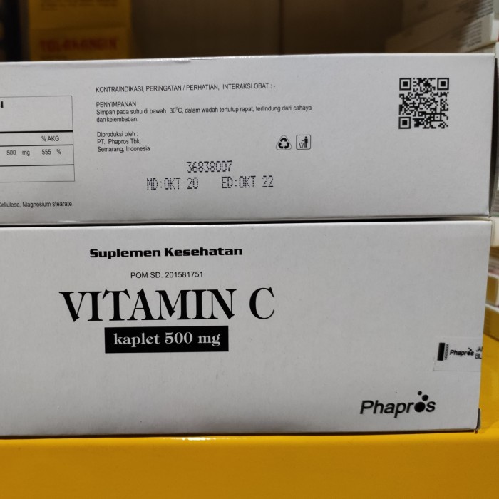 Jual VITAMIN C 500 MG 1 BOX ISI 100 TABLET | Shopee Indonesia