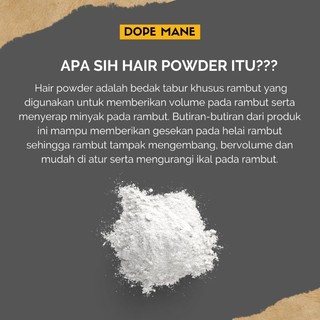 Jual HAIR POWDER DOPE MANE 20g + GRATIS SISIR SAKU | Shopee Indonesia