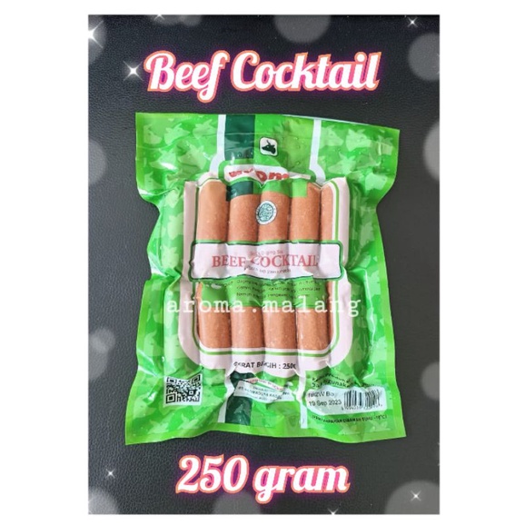 Jual Beef Cocktail (Sosis Daging Sapi) AROMA 250 Gram | Shopee Indonesia