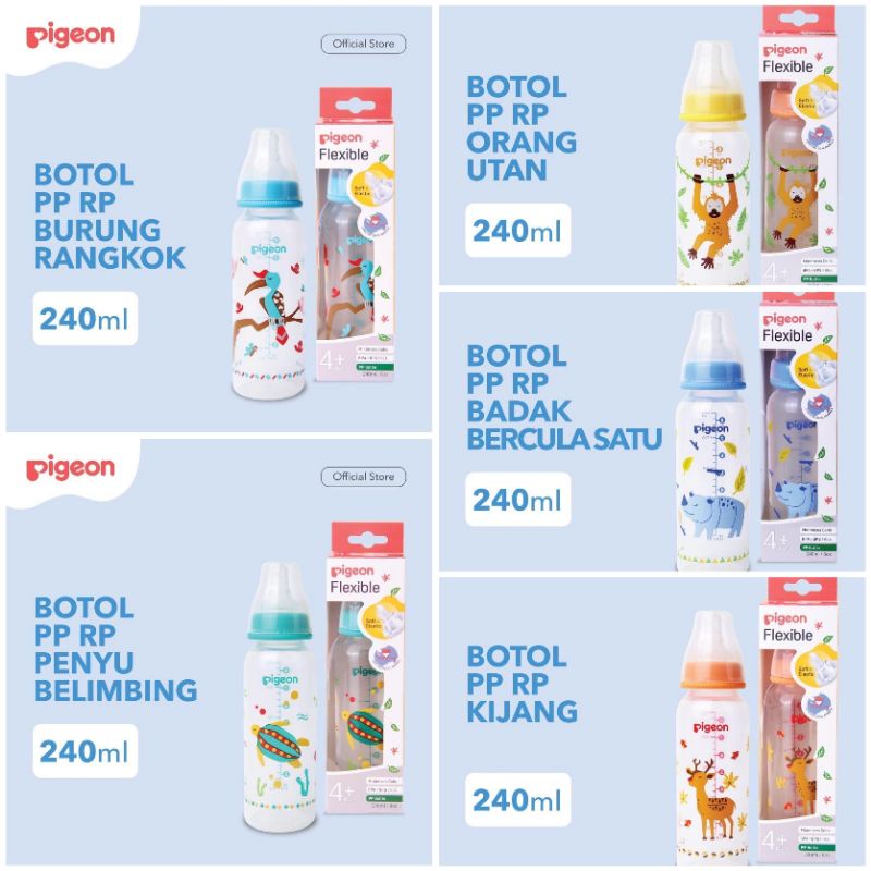 Jual PIGEON Bottle PP RP Flexible 50ml 120ml 240ml - Botol Susu Bayi Flexible | Shopee Indonesia
