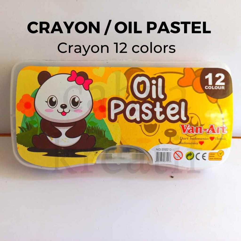 Jual Crayon BESAR 12 warna, OIL PASTEL / Crayon van-art, krayon ...