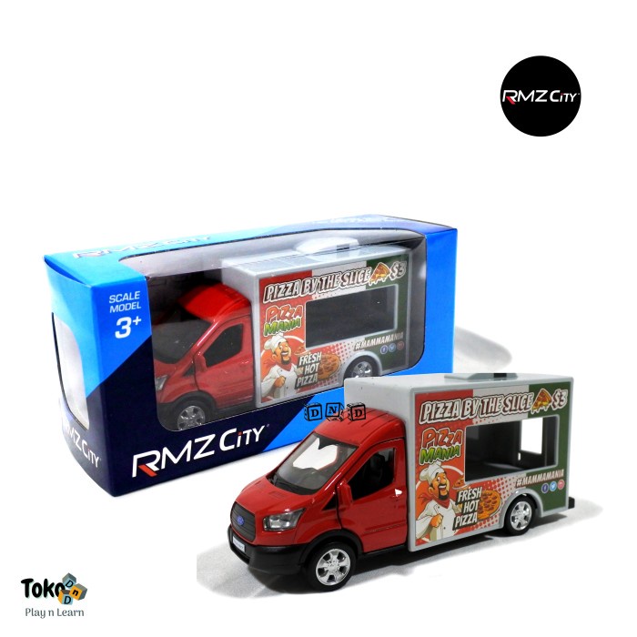 Jual Mainan Anak Diecast Metal Mobil RMZ CIty Ford Transit Pizza Car ...