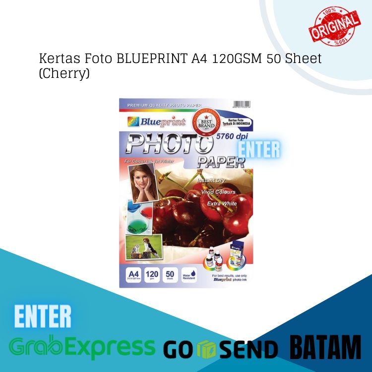 Jual Kertas Foto BLUEPRINT A4 120GSM 50 Sheet (Cherry) | Shopee Indonesia