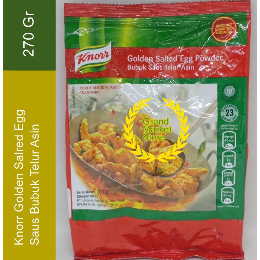 Jual Knorr Golden Salted Egg Powder Bubuk Saus Telur Asin 270 gr ...