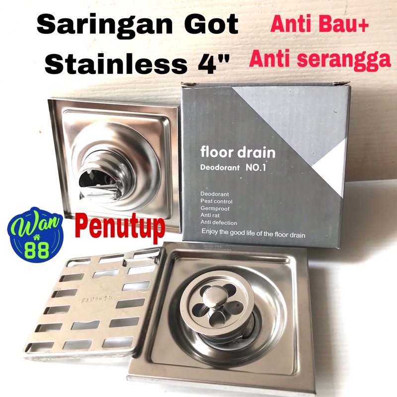 Jual Saringan Got Floor Drain 4” Stainless SSG 12 Sanshan | Shopee Indonesia