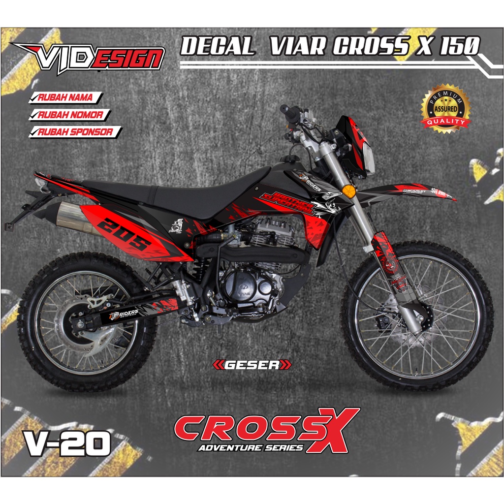Jual Decal Stiker Viar 150 Laminasi Super Glossy Full Body | Shopee ...