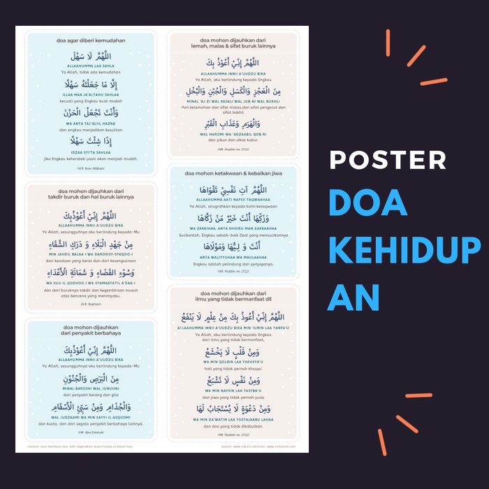 Jual Poster Doa Kehidupan: Doa Harian Wirid Sehari-hari | Shopee Indonesia