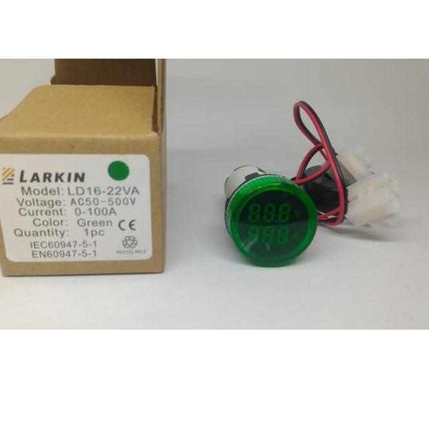 Jual Tren Terbaru Pilot Lamp LED With Ampere/Voltmeter Indicator Larkin 22mm - LD16-22VA ...