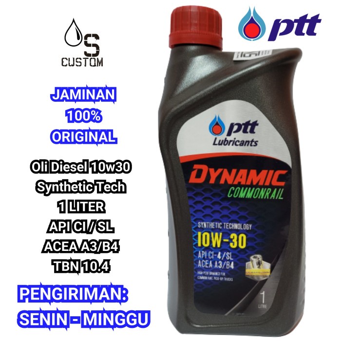 Jual OLI MESIN DIESEL PTT LUBRICANTS DYNAMIC 10W30 / 10W-30 API CI 1 LITER | Shopee Indonesia