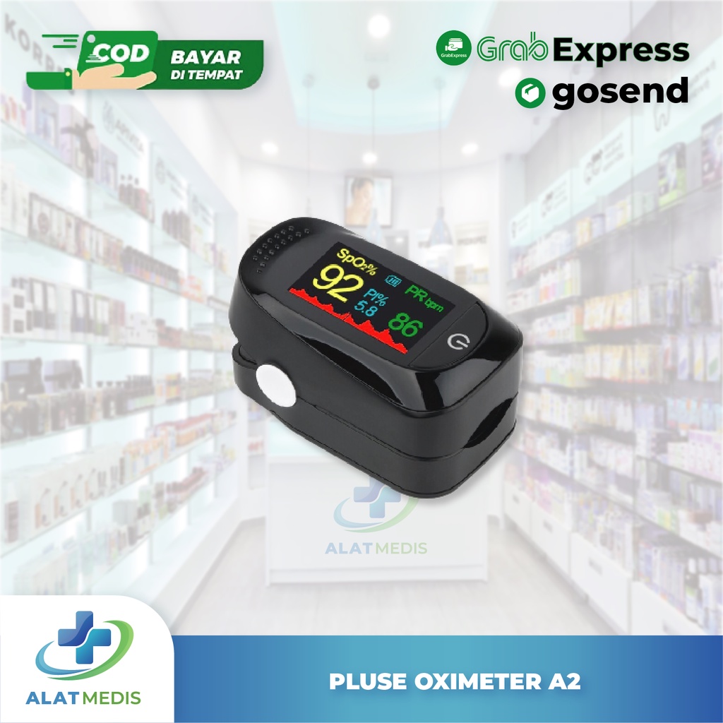 Jual Oximeter A2/Alat Ukur oksigen/Fingertip Pulse Oximetri A2 | Shopee ...