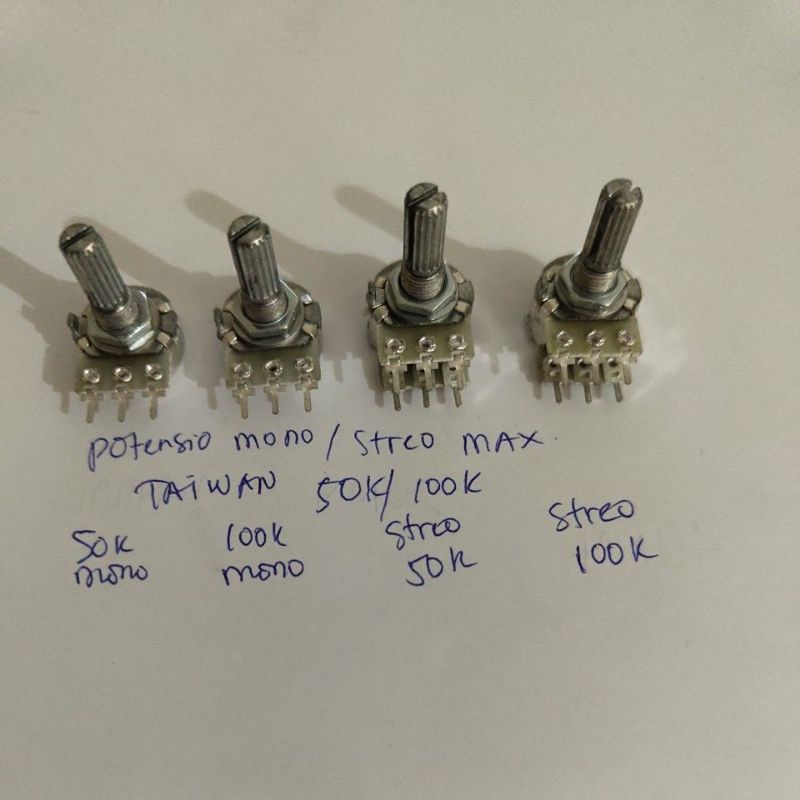 Jual Potensio mono 50k 100k potensio streo 50k 100k taiwan max | Shopee ...