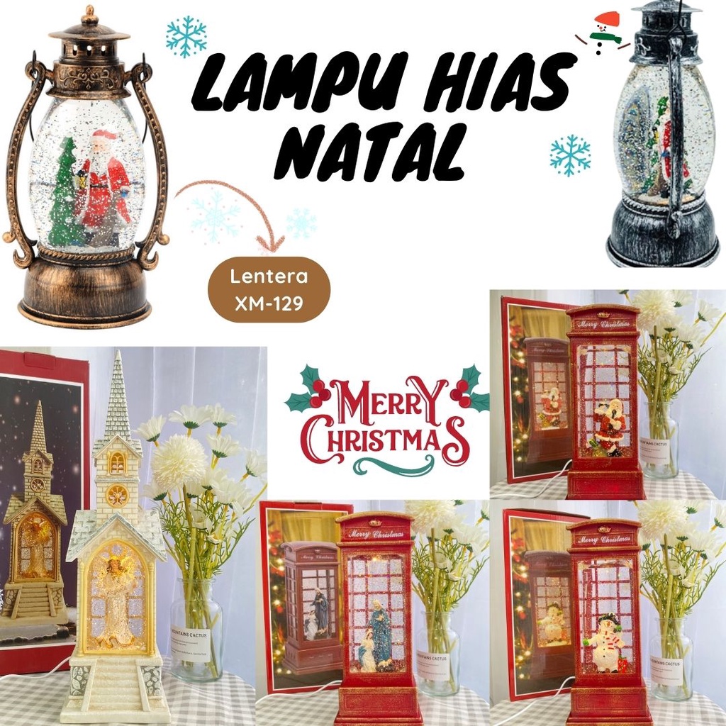 Jual Lampu Pajangan Natal Snowball Kotak Dekorasi Musik Natal Lampu ...