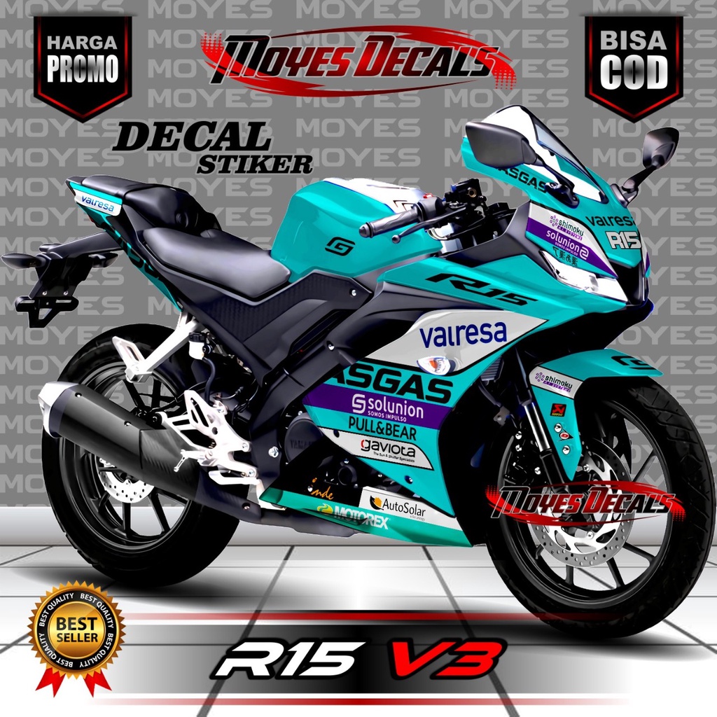 Jual Decal Stiker Motor R15 V3 Full body Variasi Recing Stiker Yamaha ...