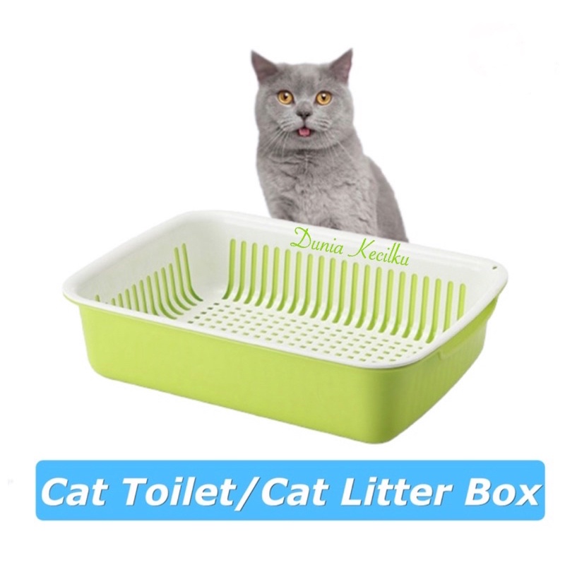 Jual Cat Toilet Litter Box Set Dengan Saringan / Bak Pasir Kucing ...
