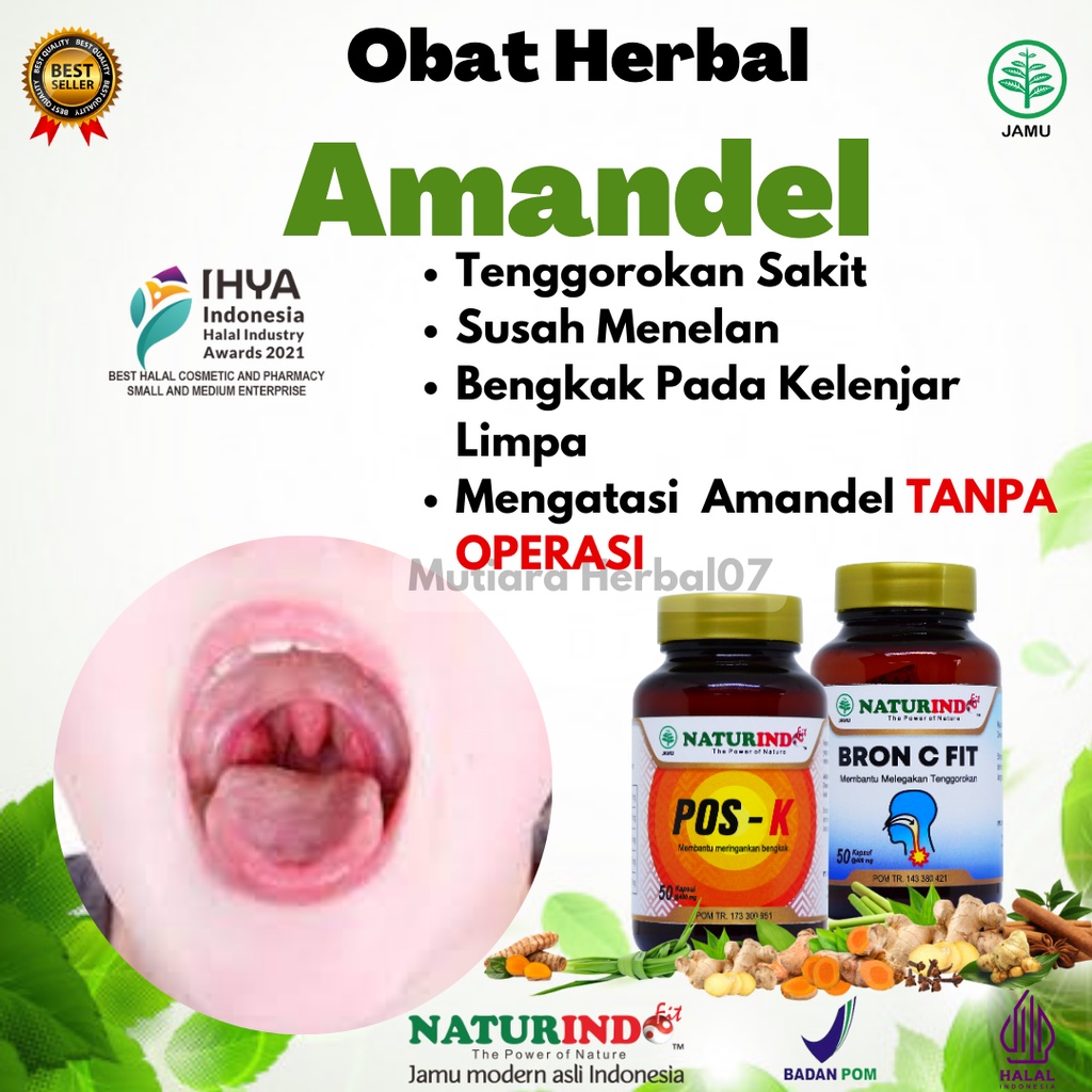 Jual Obat Amandel Susah Menelan Benjolan Tenggorokan Herbal Ampuh Tanpa ...
