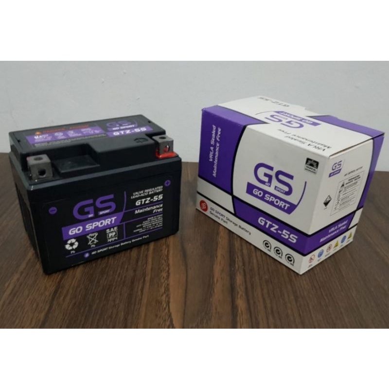 Jual AKI MOTOR BARU MERK GS GTZ5S 12V 5AH ACCU KERING MF BEBAS ...
